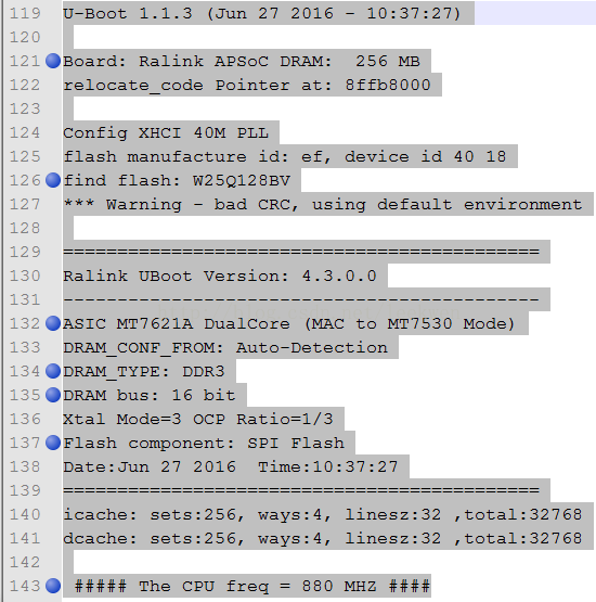 mtd分区表的结构：